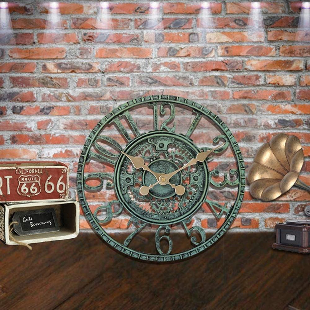 12 Inch Retro Wall Clock Garden Waterproof Decorat... – Vicedeal