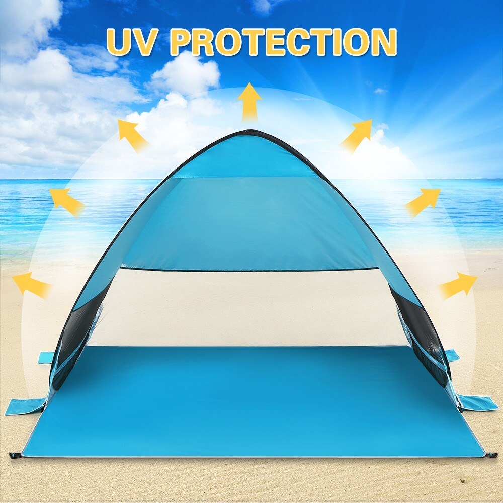 Automatic Pop Up Beach Tent Cabana Portable UPF 50... – Grandado