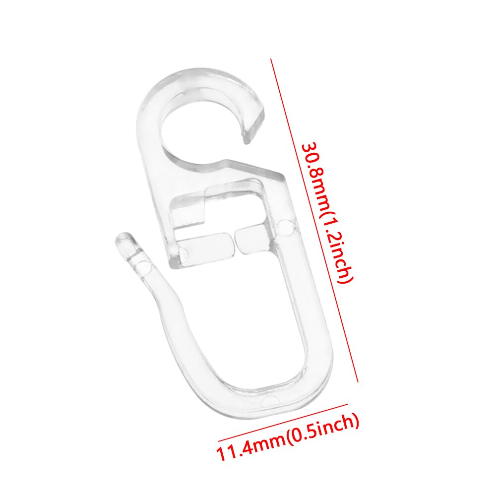 10PCS Plastic Curtain Hooks Universal Wall Ring Sl... – Grandado