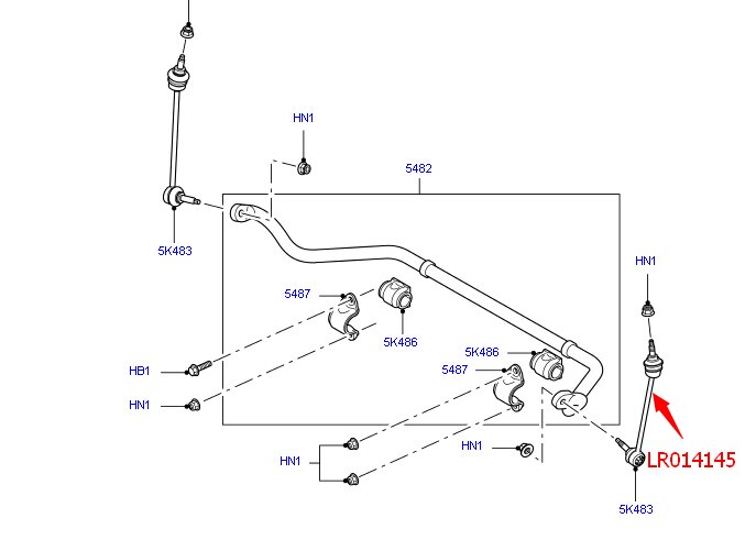 LR014145 auto front suspension arm link for LR4 Di... – Grandado