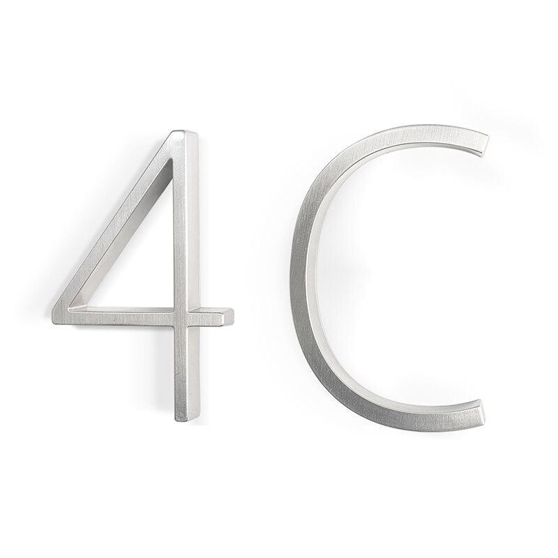 12cm Silver House Numbers Signage #0-9 Alphabet Le... – Vicedeal
