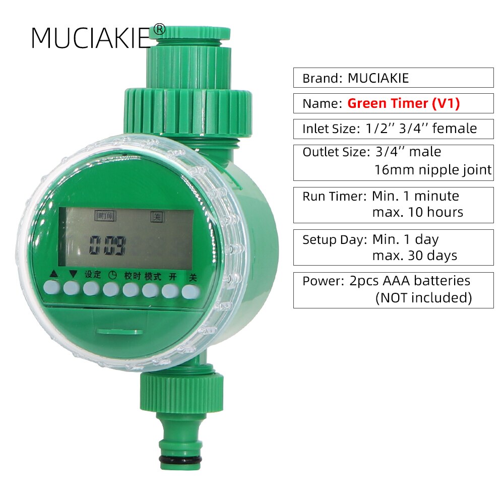 MUCIAKIE 7 Types Garden Water Timer LCD Watering I... – Vicedeal