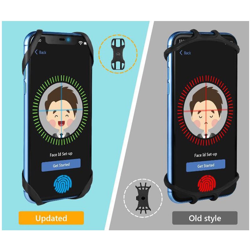 Siliconen fiets mobiele telefoonhouder quad lock t... – Vicedeal