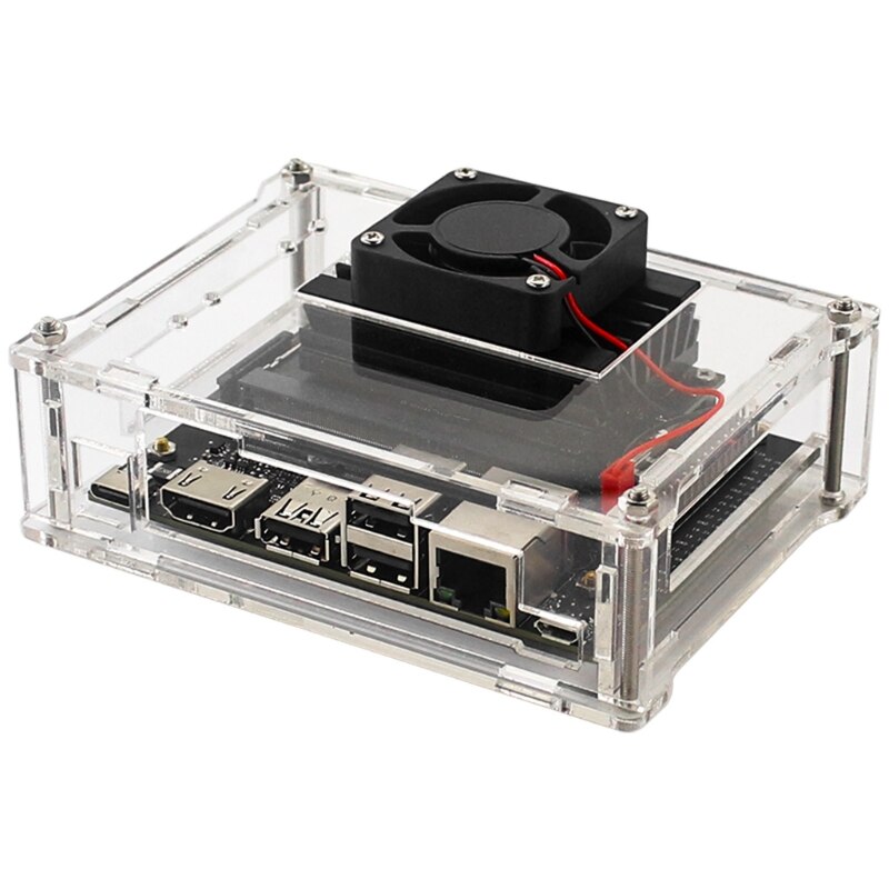 1 PCS Clear Acrylic Case Kit With Cooling Fan for ... – Grandado