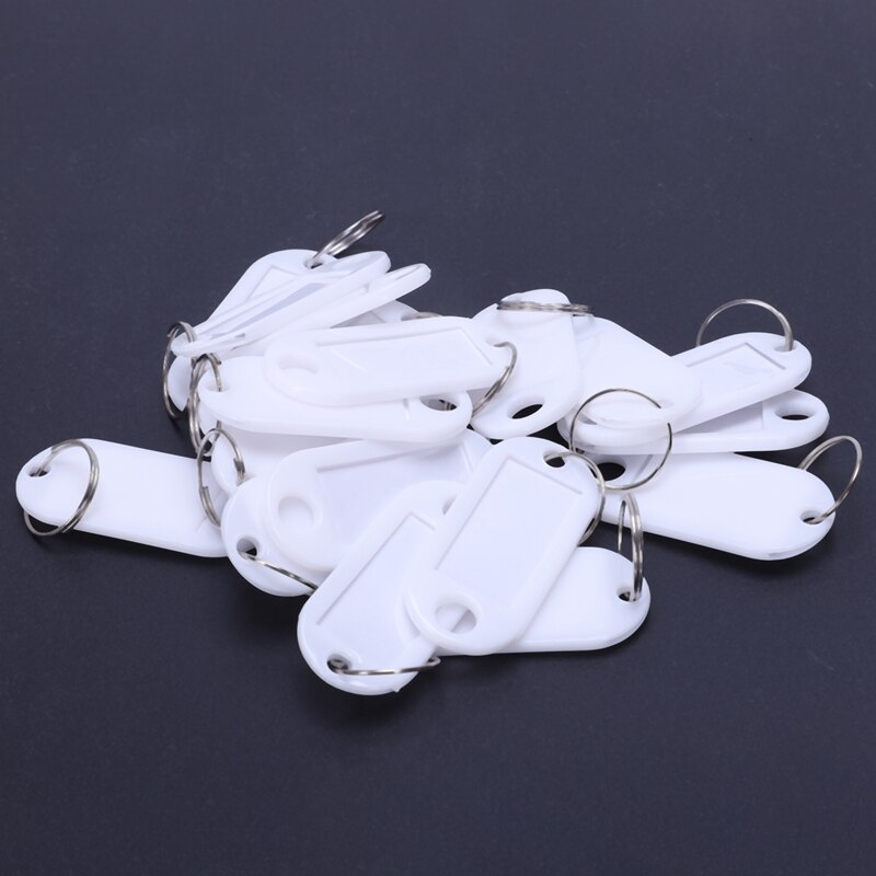 white portable plastic key fob key tag ID labels 2... – Grandado