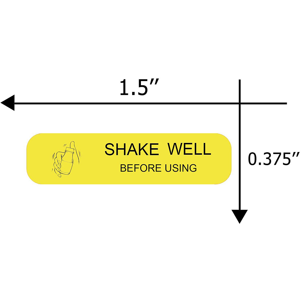 1.5X0.375 inch Shake Well Before Using Stickers 50... – Grandado