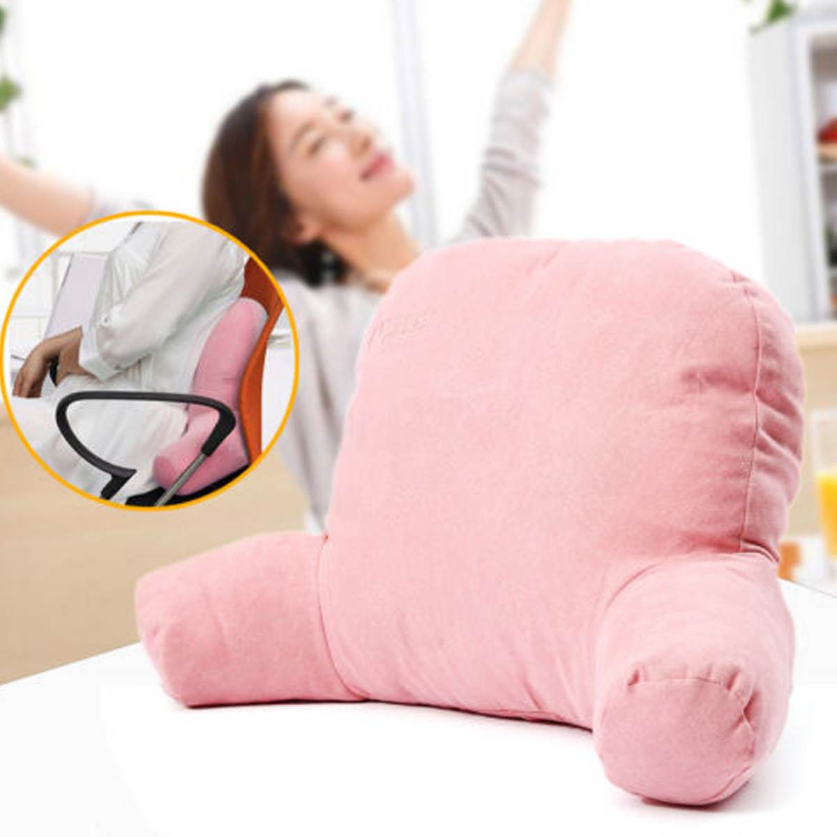 Plush Big Backrest Reading Rest Pillow Lumbar Supp... – Vicedeal
