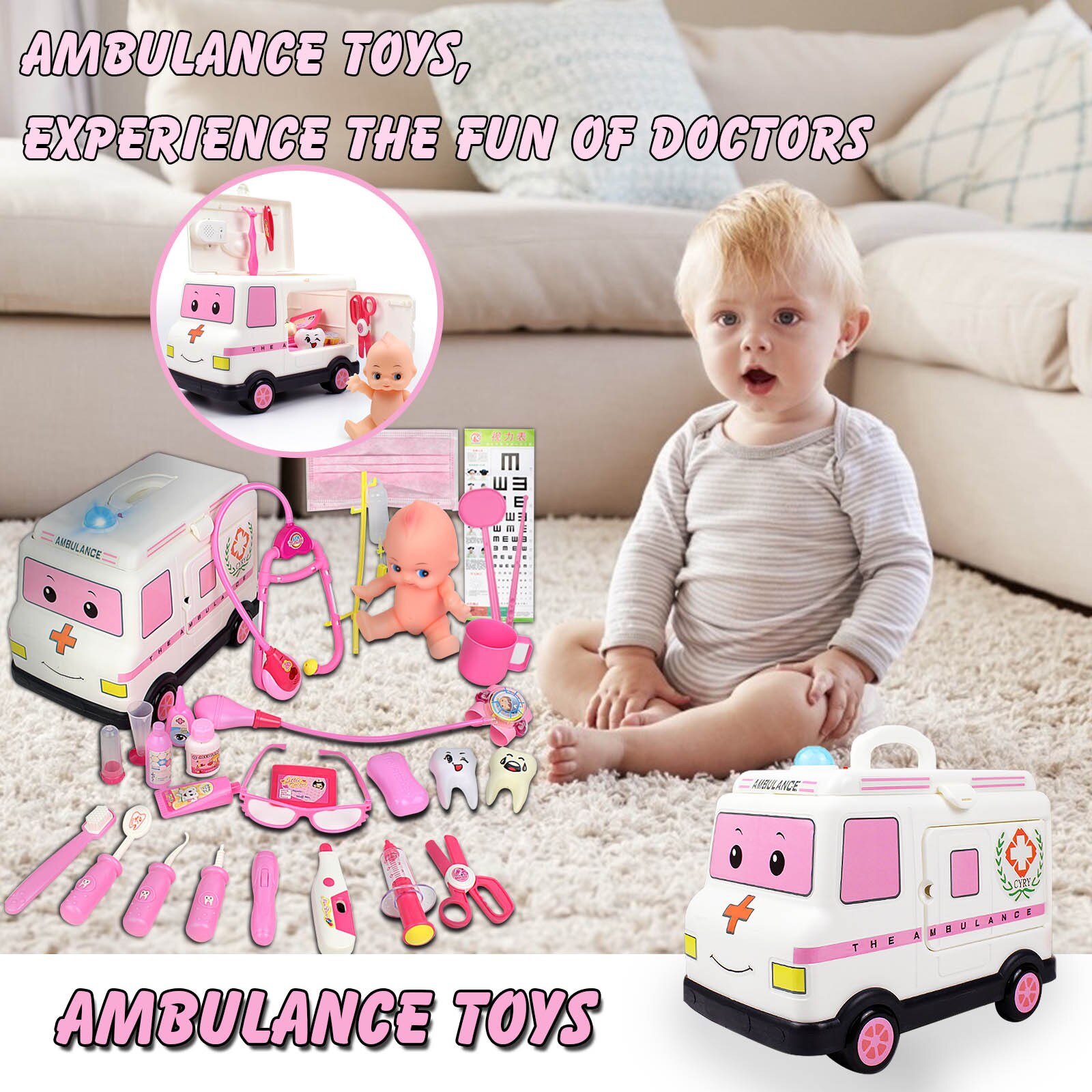 37PC Kids Doctor Toy Set Simulation Family Doctor ... – Vicedeal
