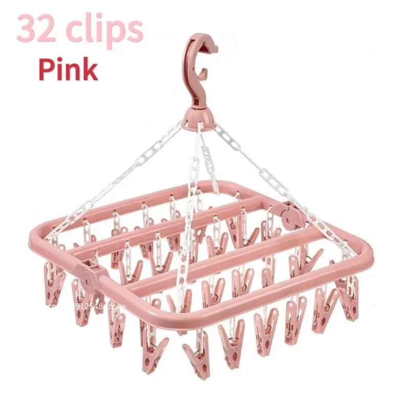 Multi 32 Clips Folding Clothes Dryer Hanger Clothe... – Grandado