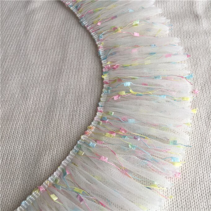 Bestnote Gittergewebe und quaste falten spitze tri... – Grandado