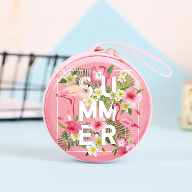 Kawaii farverig flamingo sd holder taske opbevarin... – Grandado