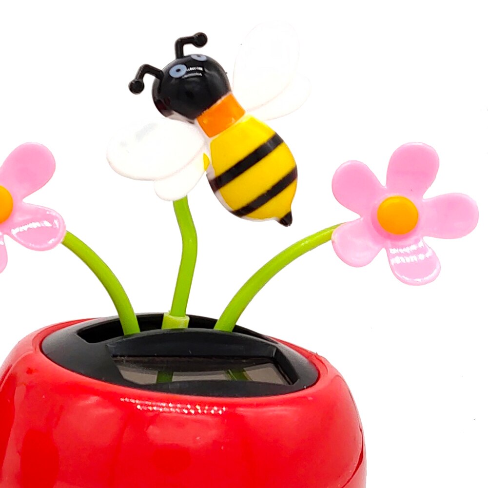 Solar Powered Swing Dancing Flower Bee Toy Home Ca... – Grandado