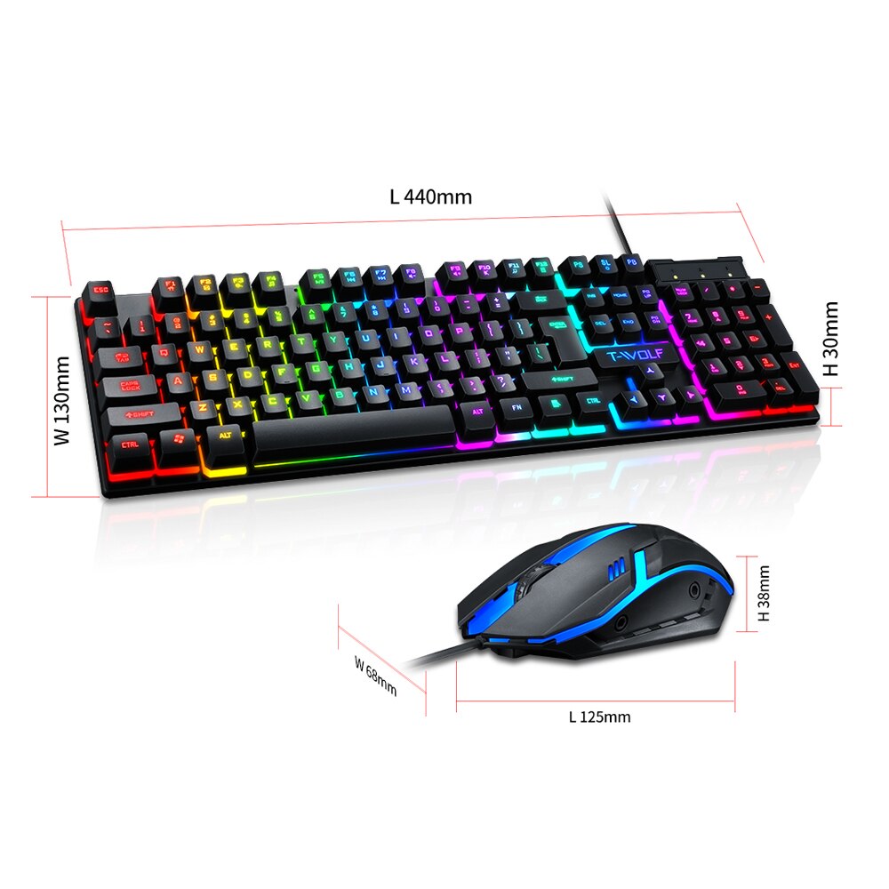 Gaming Keyboard And Mouse Wired Gaming Keyboard Wi... – Grandado