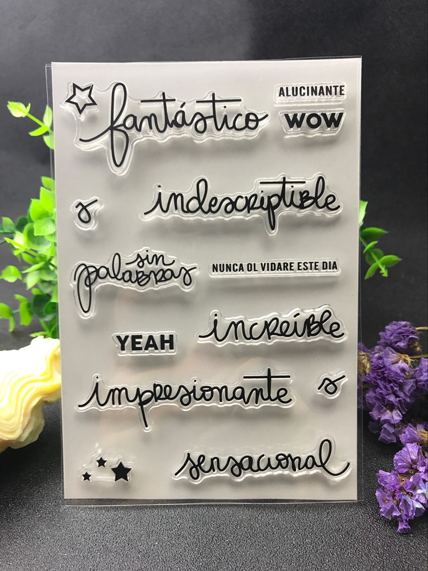 Commonly used words Transparent Clear Silicone Sta... – Vicedeal