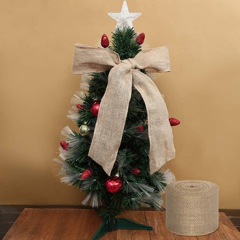 5M Wide Burlap Ribbon Jute Fabric Roll for Craft D... – Grandado