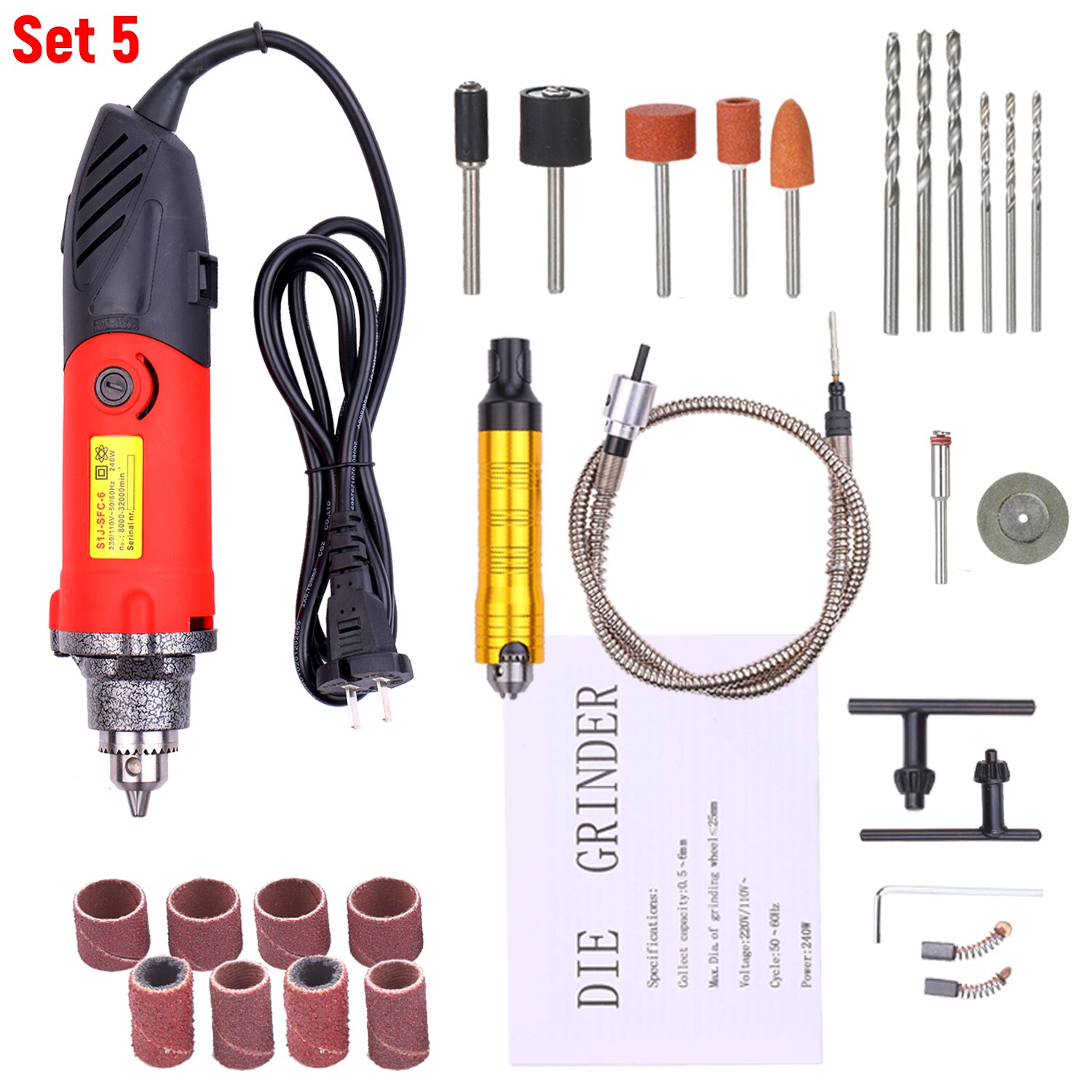 240W Electric Drill Rotary Tool Kit Variable Speed... – Grandado