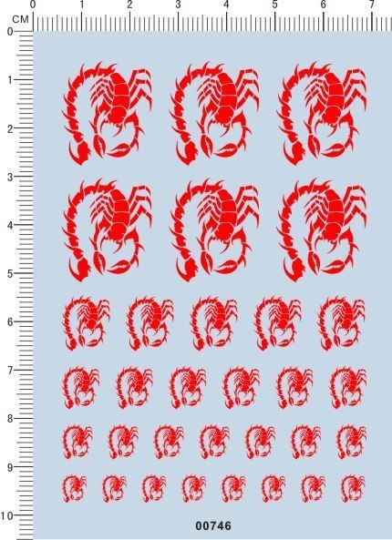 Detail Up Different scale size Red Scorpion Markin... – Grandado