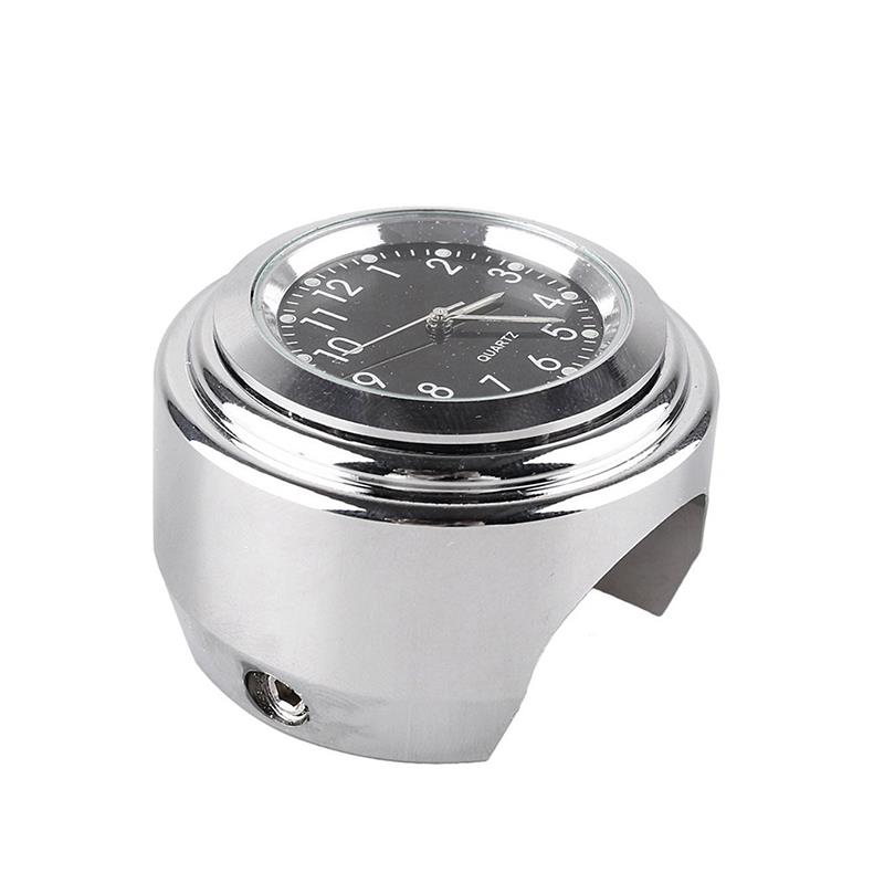 7/8" Motorcycle Handlebar Clock Waterproof Chrome ... – Grandado