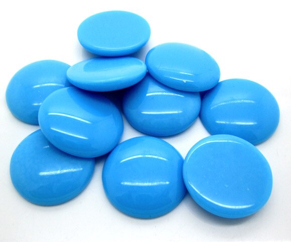 30 stks 22mm Hars Blauwe Ronde Decoratie Ambachten... – Grandado