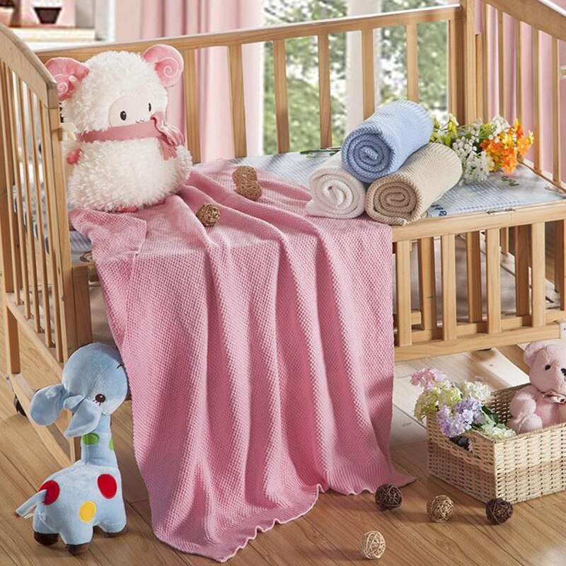Square Baby Receiving Blanket Cotton Muslin Knitti... – Grandado