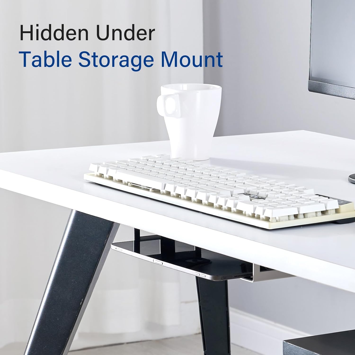 Under Desk Laptop Mount, Metal Under Desk Shelf Ho... – Grandado