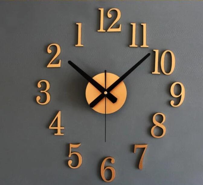 Retro DIY digital decorative wall clock wall stick... – Grandado