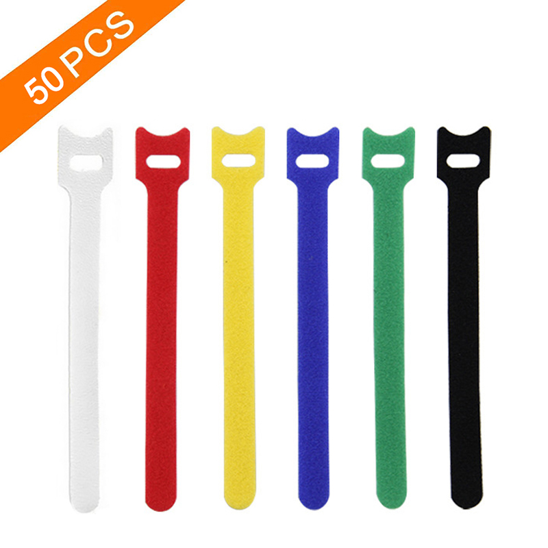 50Pcs Herbruikbare Bevestiging Kabelbinders Haak L... – Grandado