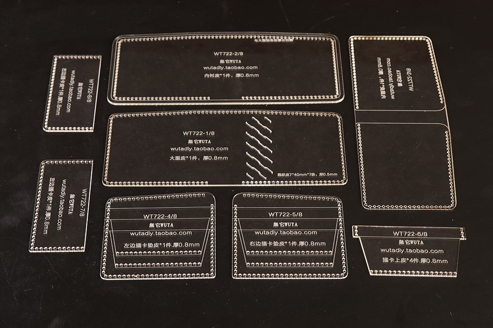 WUTA Clear Acrylic Leather Template Leathercraft P... – Grandado