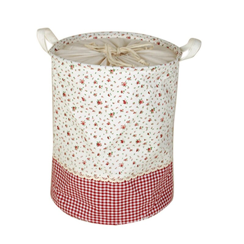 2x Linen Cotton Laundry Basket Dirty Clothes Stora... – Vicedeal