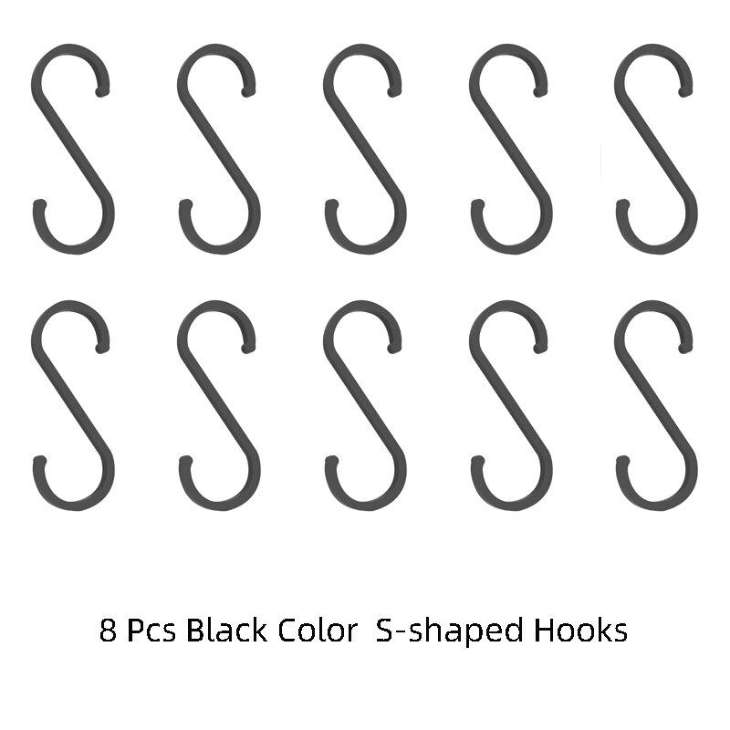 Aluminum Alloy S-Shape Hooks 8 Pcs Kitchen Hook Ra... – Grandado