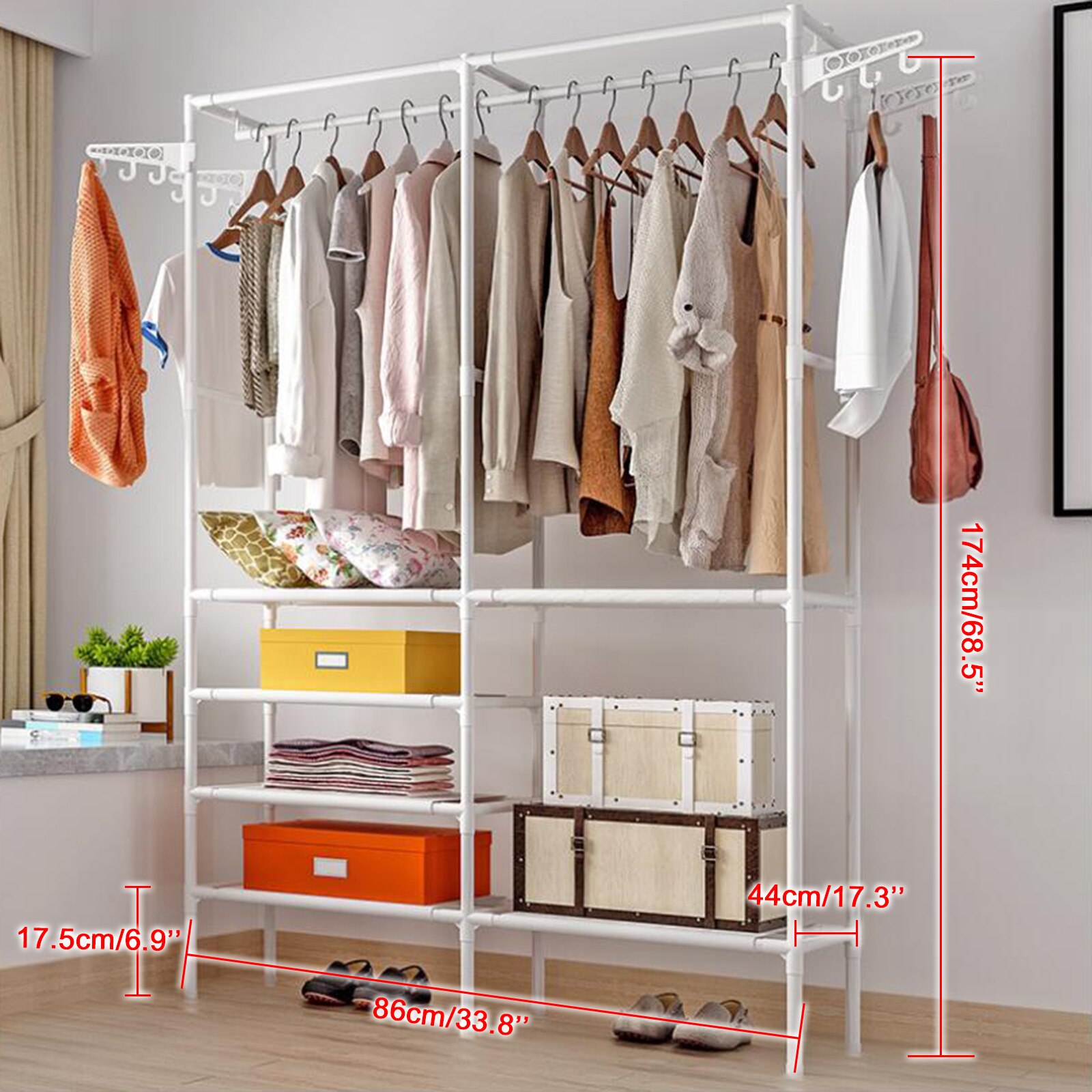 Large Capacity Clothes Hanger Coat Rack Floor Hang... – Grandado