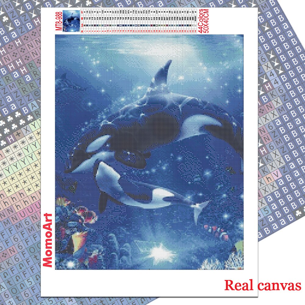 MomoArt 5D DIY Diamond Painting Dolphin Diamond Mo... – Vicedeal