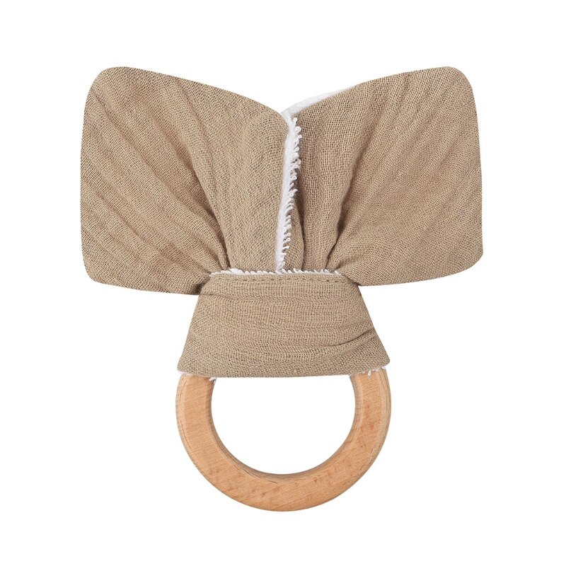 Baby Boy Girl Bunny Ear Teether Safe Organic Wood ... – Grandado