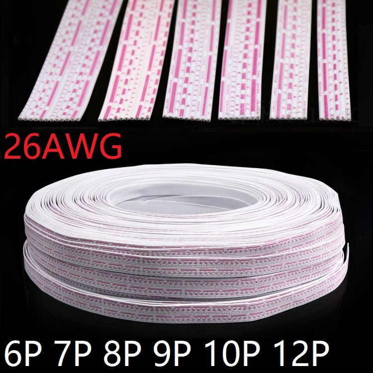 UL2468 Extension Wire 26AWG 6P 7P 8P 9P 10P 12P Pi... – Vicedeal