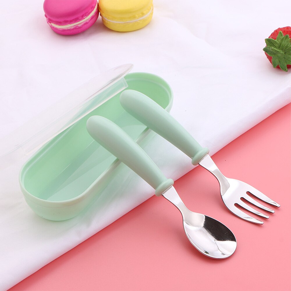 Infant Food Feeding Spoon Fork Baby Gadgets Tablew... – Grandado