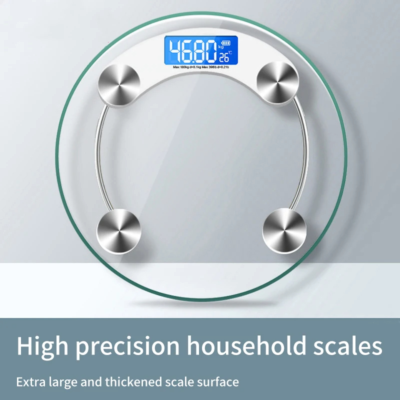 Round Transparent Digital Scale Body Weight Scale ... – Vicedeal