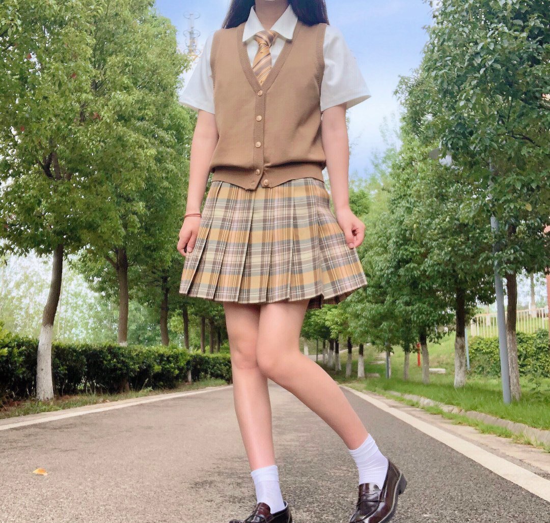 japanese school uniform Solid Color JK Knitted Ves... – Grandado