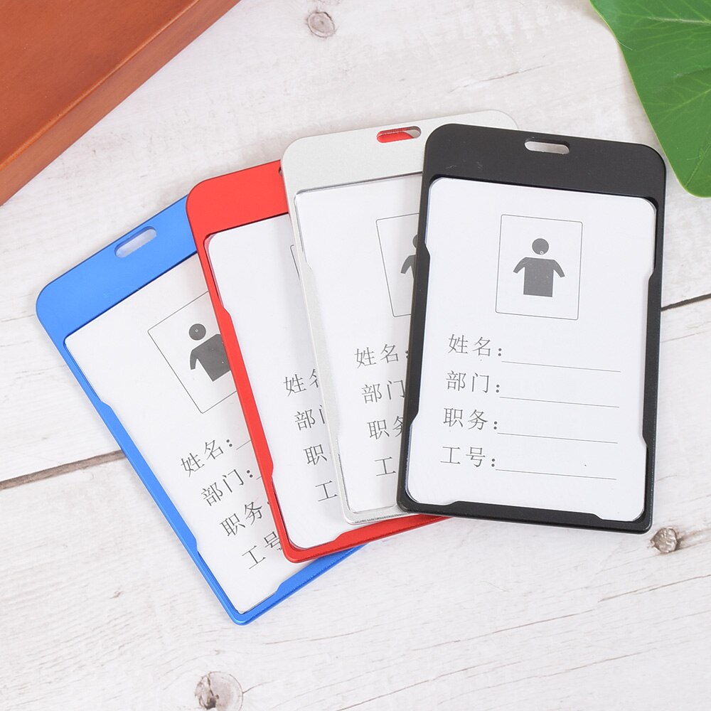 1PC Aluminum Alloy card sleeve ID Badge Case Clear... – Vicedeal