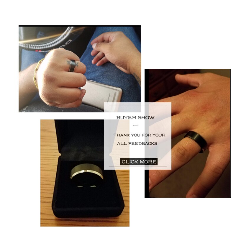 BONLAVIE Anillos Para Hombres 8mm Men Ring Tungste... – Grandado