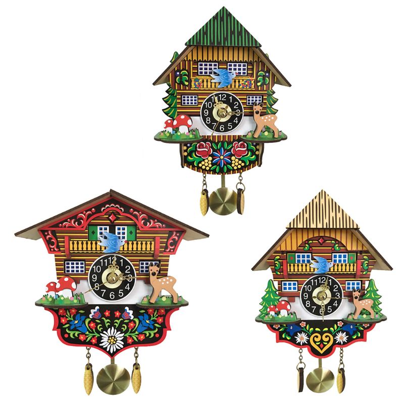 3D Cartoon Cuckoo Wooden Hanging Swing Wall Clock ... – Grandado