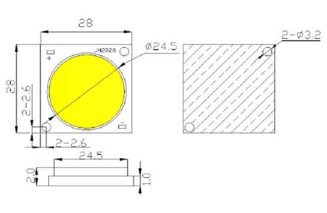 2828 cob 30w full spectrum plus infrared led 4000k – Vicedeal