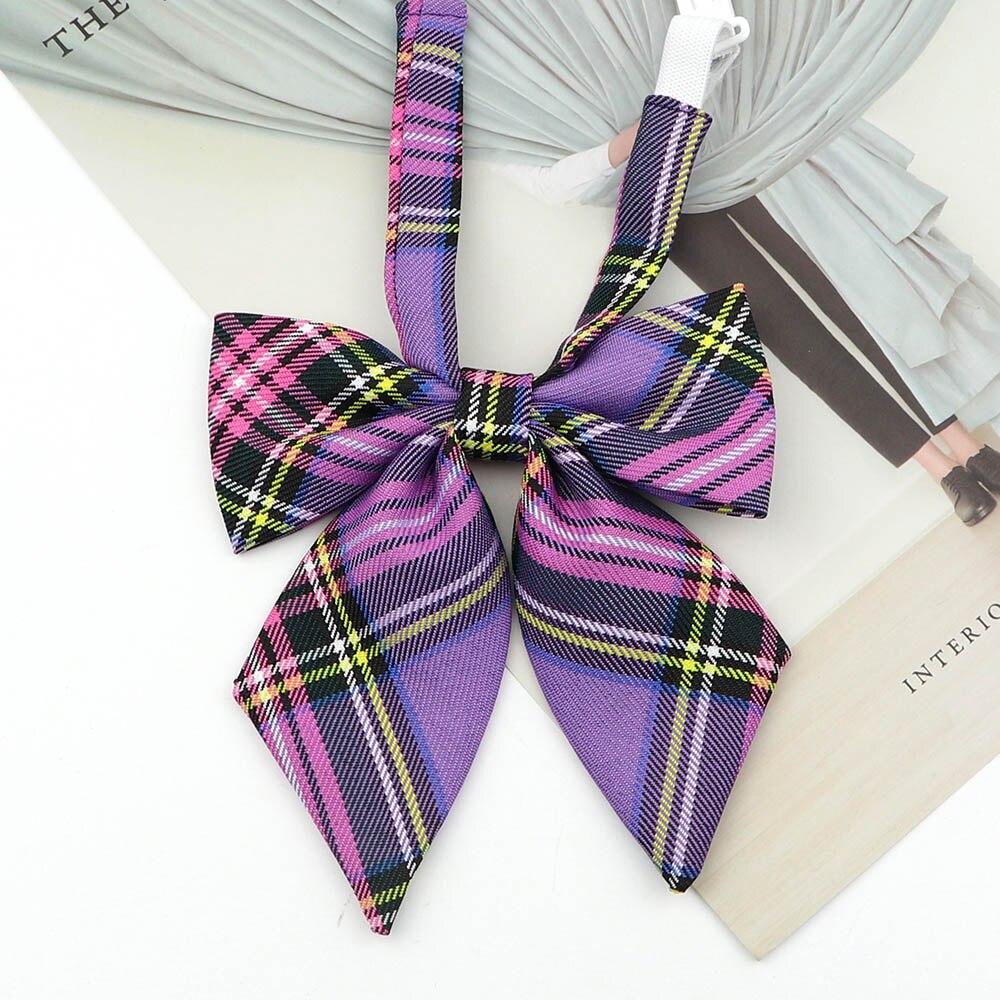 Zoete Katoen Campus Plaid Dames Bowtie Vrouwen Sch... – Grandado