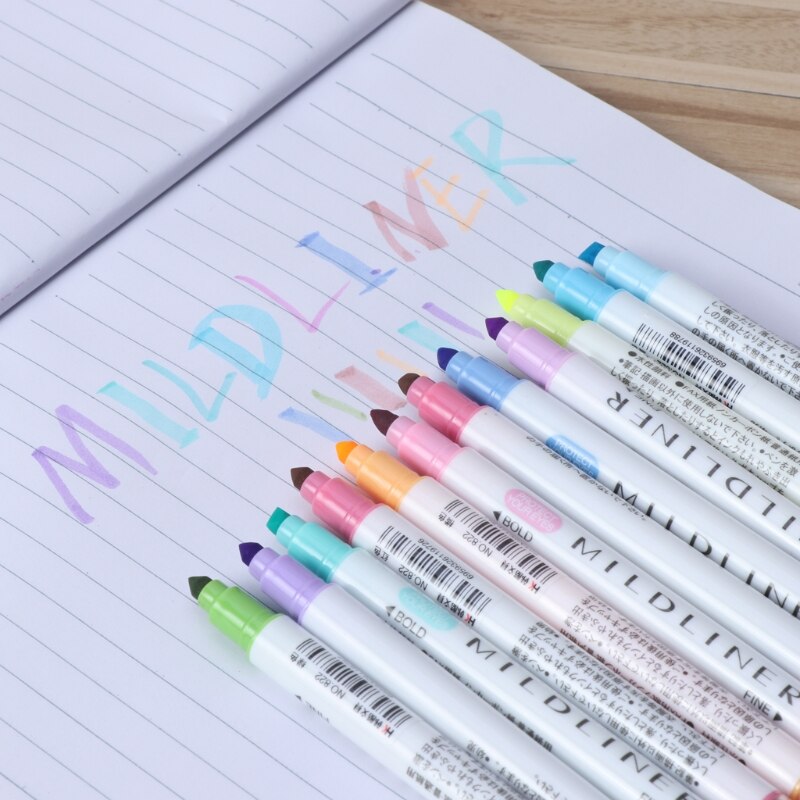 12 Colors Highlighter Artist Double Headed Fluores... – Vicedeal