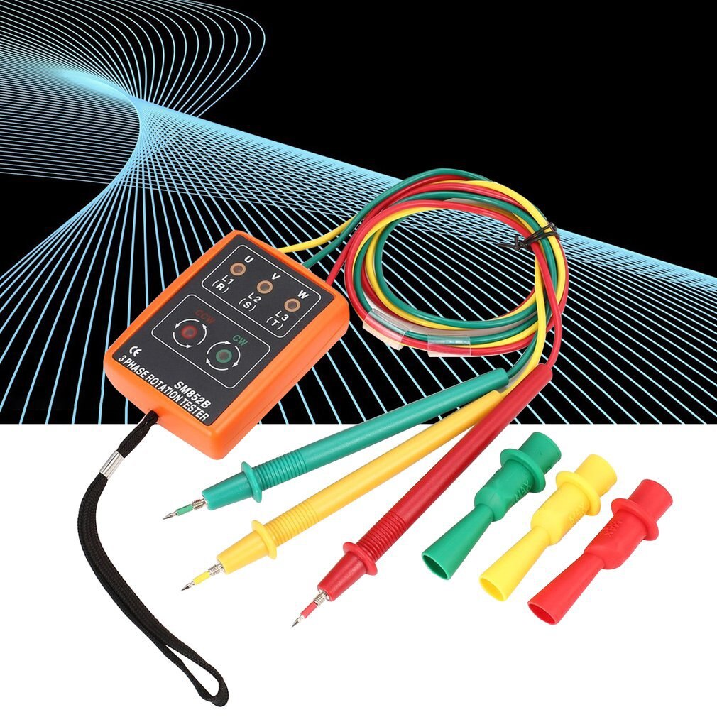SM852B Phase Indicator 3 Phase Rotation Tester Dig... – Grandado