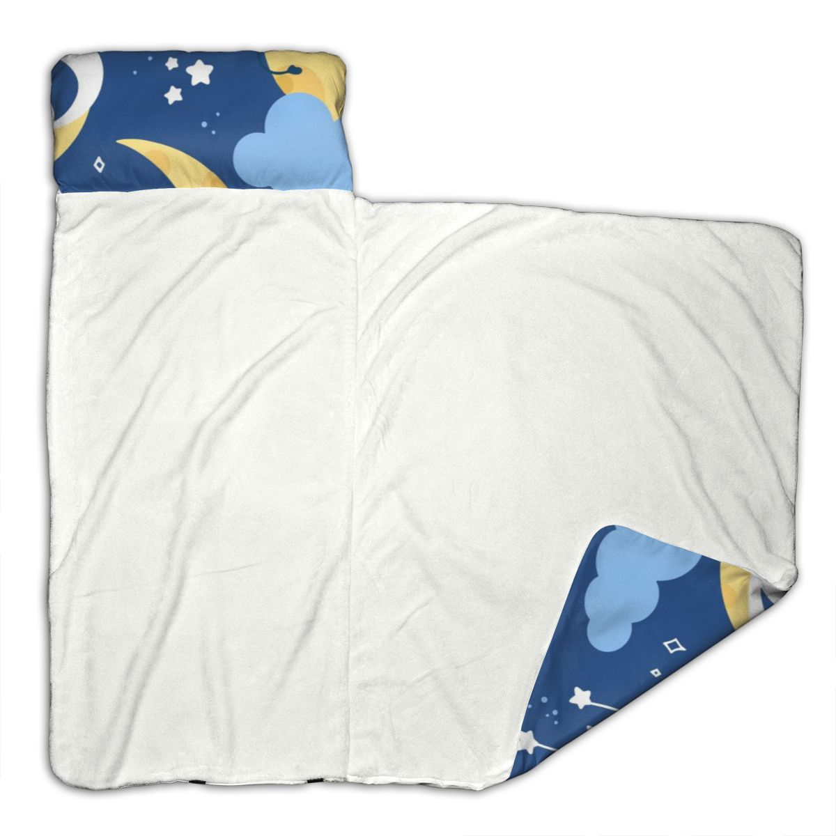 White Cat Sleeping On Starry Night Sky Nap Mat wit... – Grandado