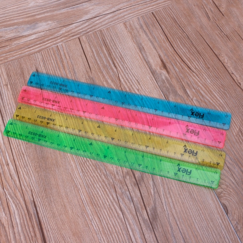 Soft 30cm Ruler Multicolour Flexible Stationery Ru... – Vicedeal