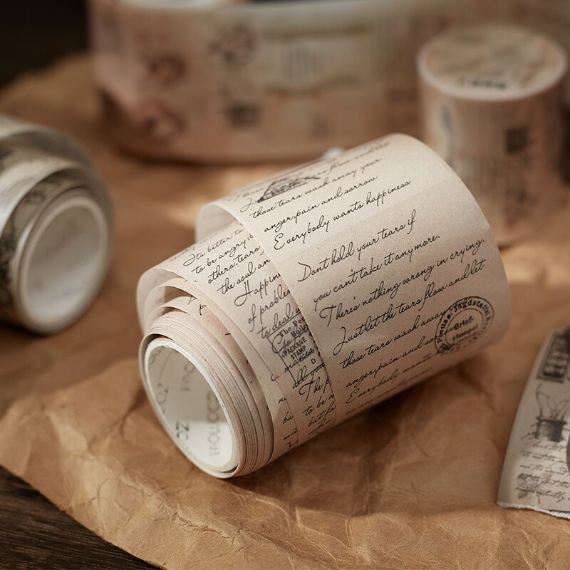 Vintage Maan Krant Washi Tape Stickers Junk Journa... – Grandado