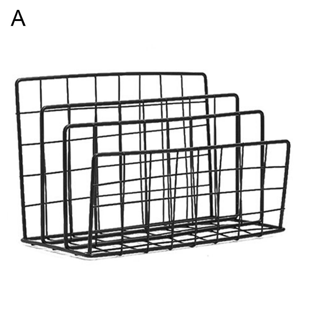 1/2/4 Layers Iron Grid File Book Storage Shelf Org... – Vicedeal