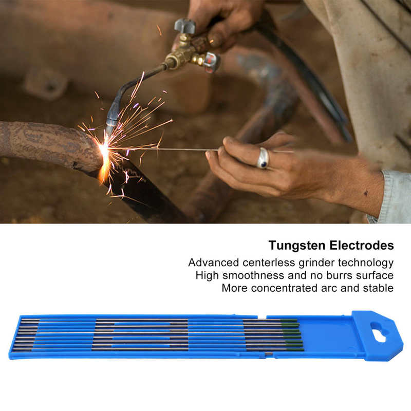 10 stuks wp1.6mm x 150mm wolfraamelektroden tig-l... – Vicedeal