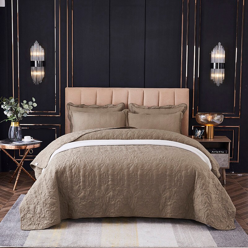 knitted flower cotton bedspread throws bedding com... – Grandado